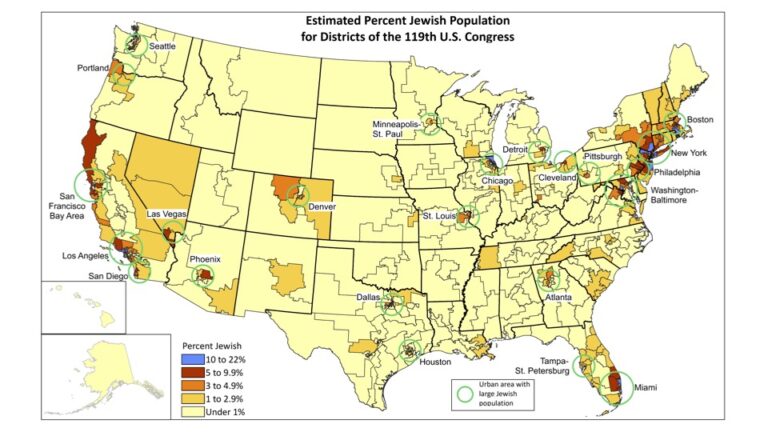 US Jewish Population by County - Brilliant Maps