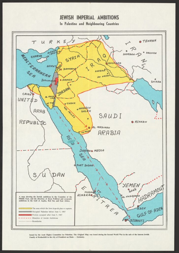 1967 "Greater Israel" Propaganda Map - Brilliant Maps