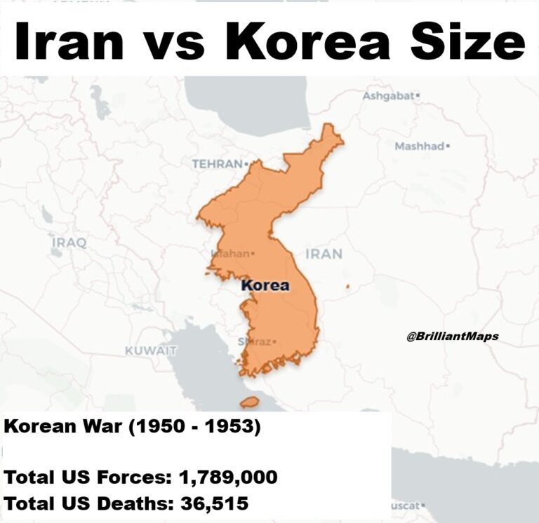 Iran's Size Compared To 5 Other Countries The US Has Invaded ...