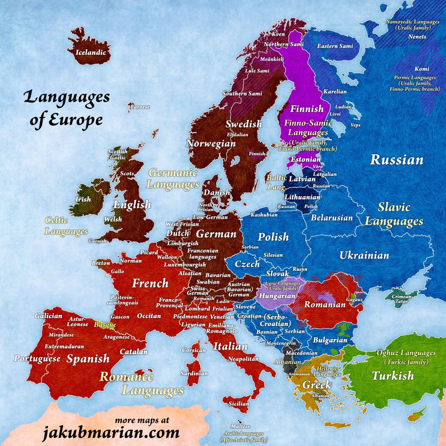 Names of European Languages In Their Own Language - Brilliant Maps