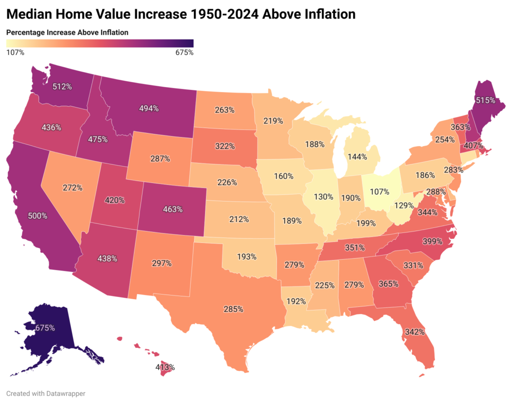 US Houses Prices In 1950 vs 2024 (Accounting For Inflation) - Brilliant ...