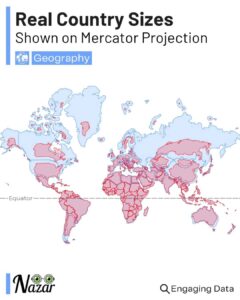 Map Projections: Mercator Vs The True Size of Each Country - Brilliant Maps
