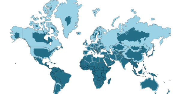 Map Projections: Mercator Vs The True Size of Each Country – Brilliant Maps