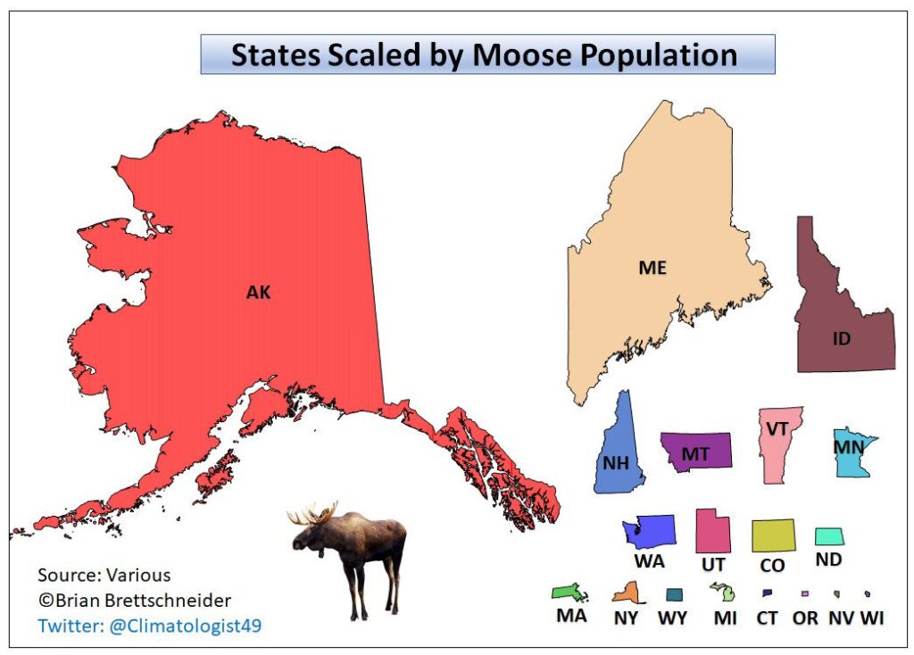 Moose Distribution Maps Of Canada, US & Europe - Brilliant Maps