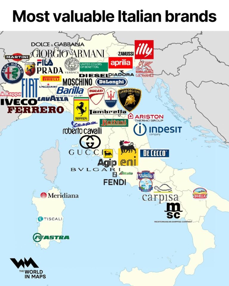 Maps Of The Biggest Companies & Brands In Countries Around The World ...