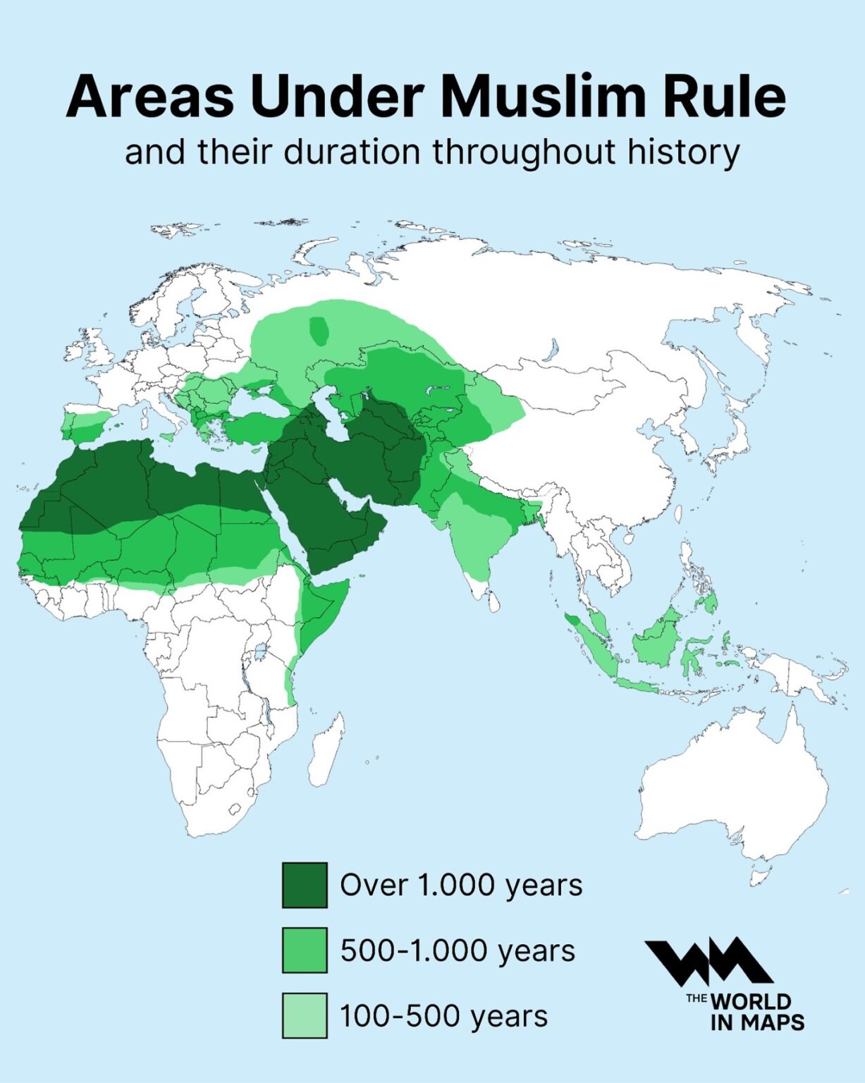 World Map Showing The Spread Of Islam From 622-1700 - Brilliant Maps