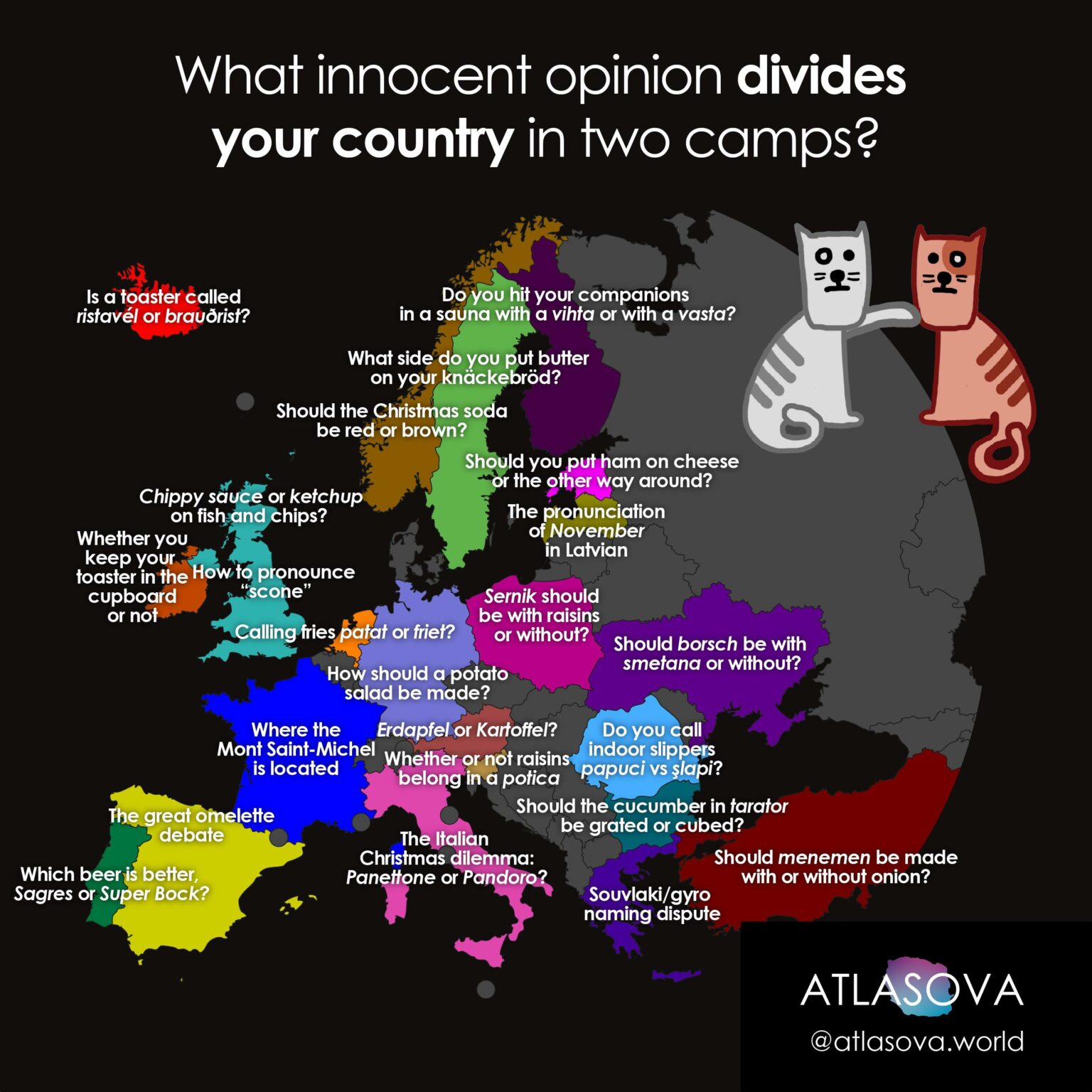 What Innocent Opinions Divide European Nations - Brilliant Maps