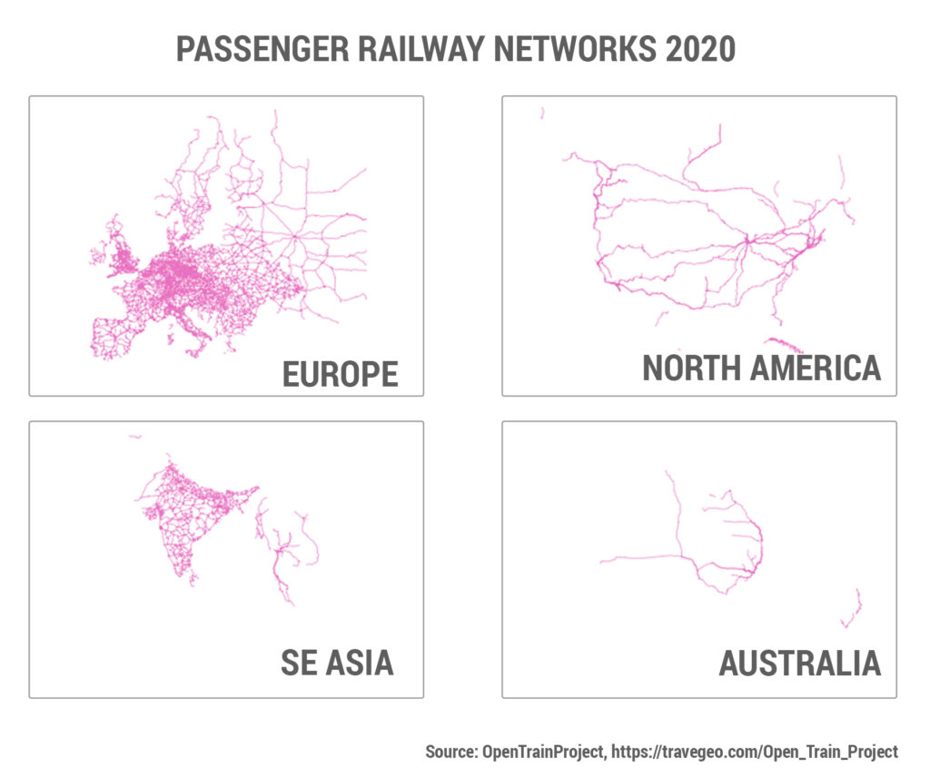 Map Of The World's Railways - Brilliant Maps