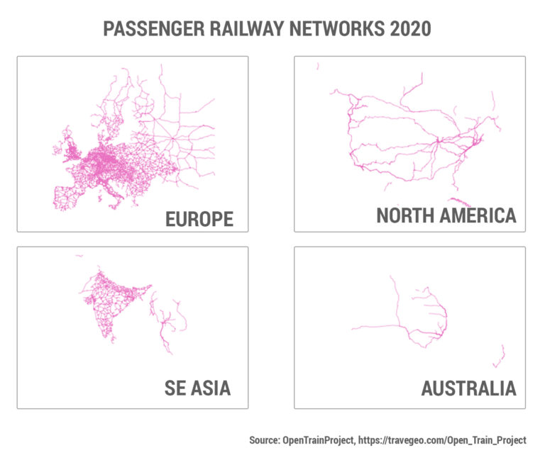 Map Of The World's Railways - Brilliant Maps