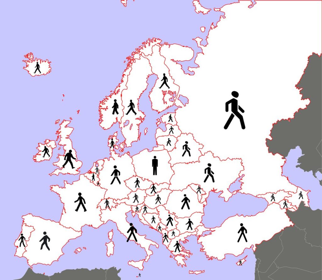 Pedestrian Crossing Signs of Europe - Brilliant Maps