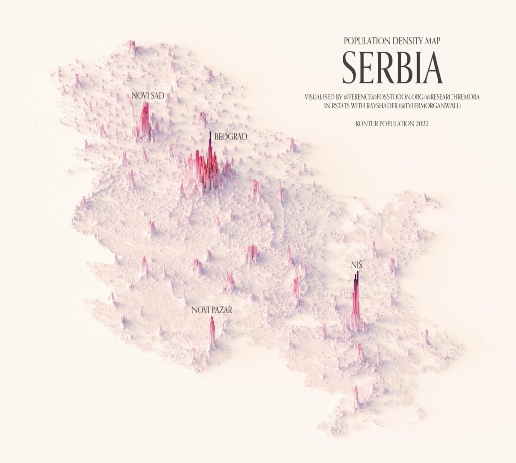Brilliant Population Density Maps Of Over 100 Countries