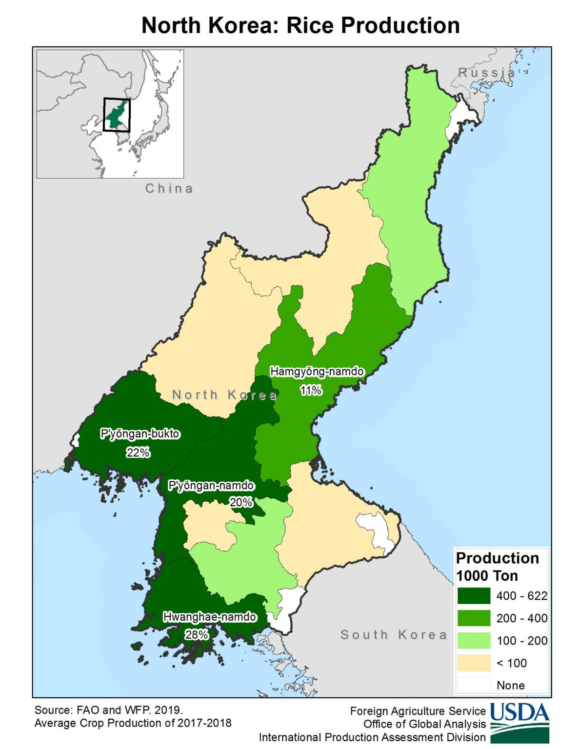 Rice Production in North & South Korea - Brilliant Maps