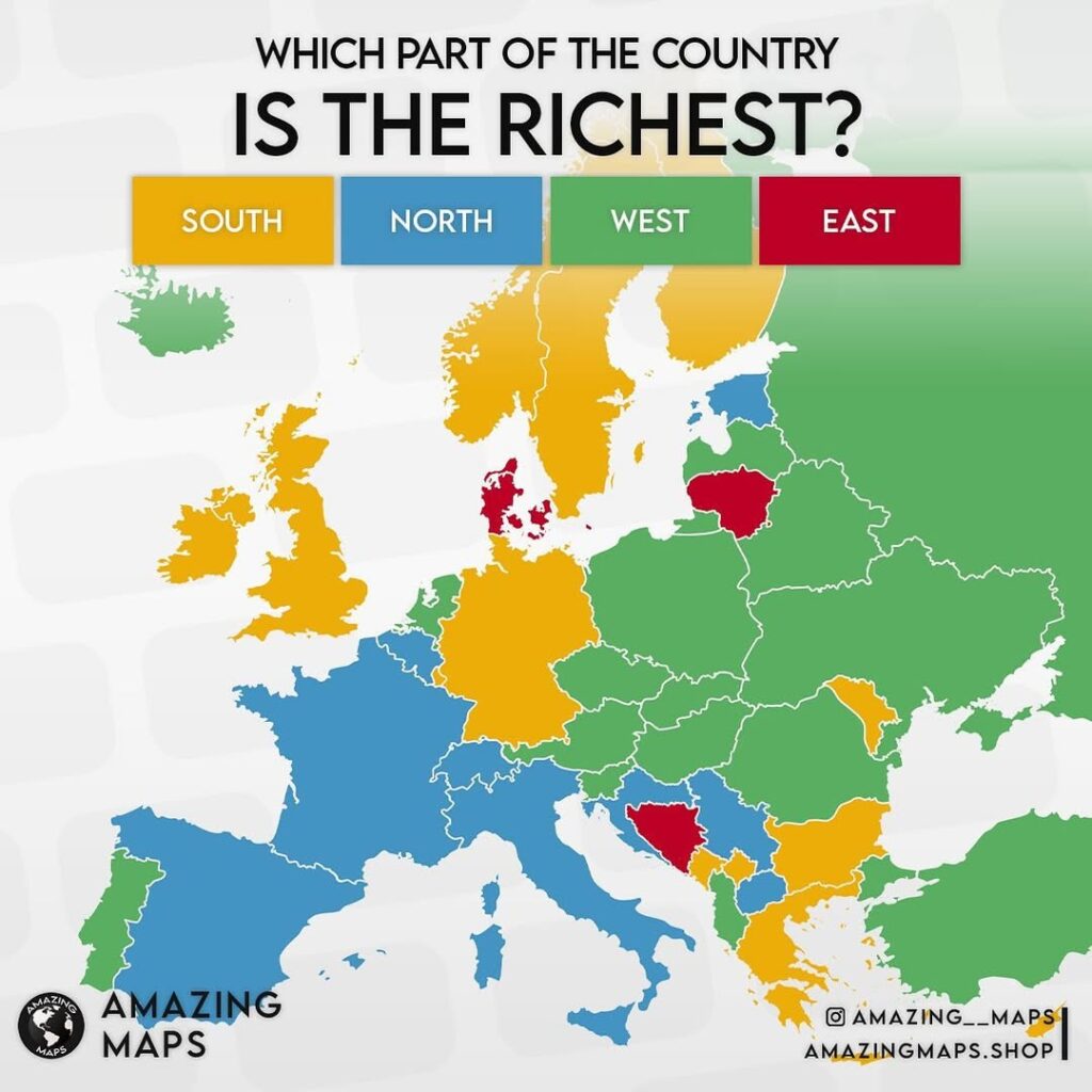 Which Part Of Your European Country Is The Richest? - Brilliant Maps