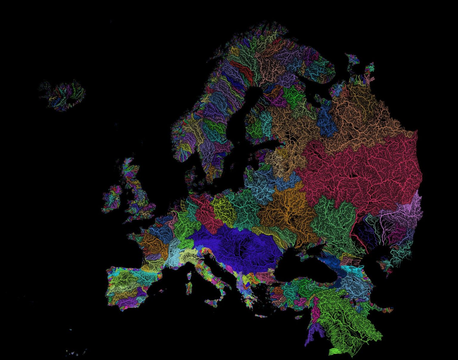 River Basins of Europe - Brilliant Maps