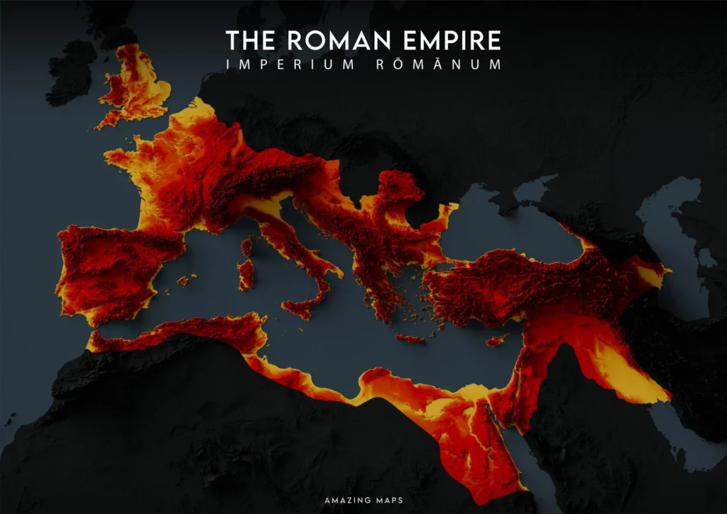 Relief Maps Of The Roman & Byzantine Empires At Their Peaks - Brilliant ...