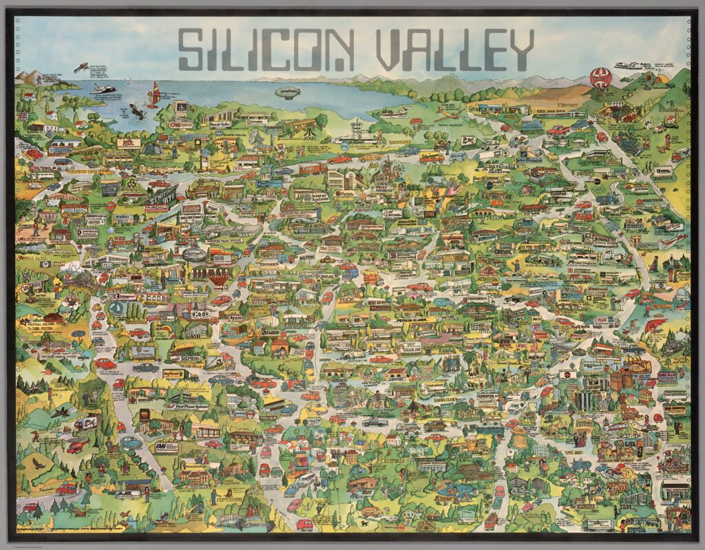 Map of Silicon Valley In 1982. How Many Companies Do You Recognize ...
