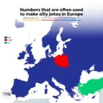 Numbers That Are Used To Make Silly Jokes In Europe - Brilliant Maps