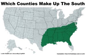 Which States Make Up The US South? - Brilliant Maps
