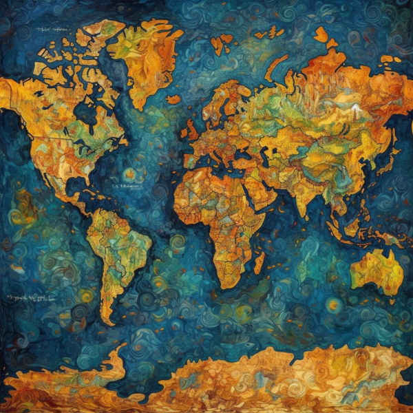 19 World Maps In The Style of Famous Artists - Brilliant Maps