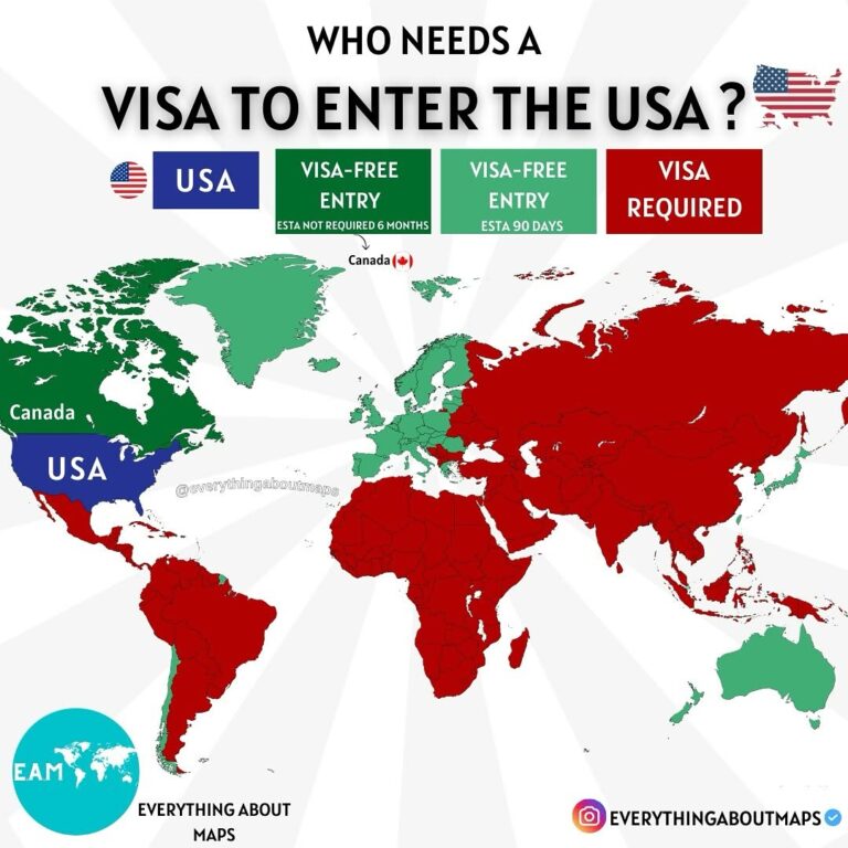 Who Can Enter The USA Without a Visa? - Brilliant Maps