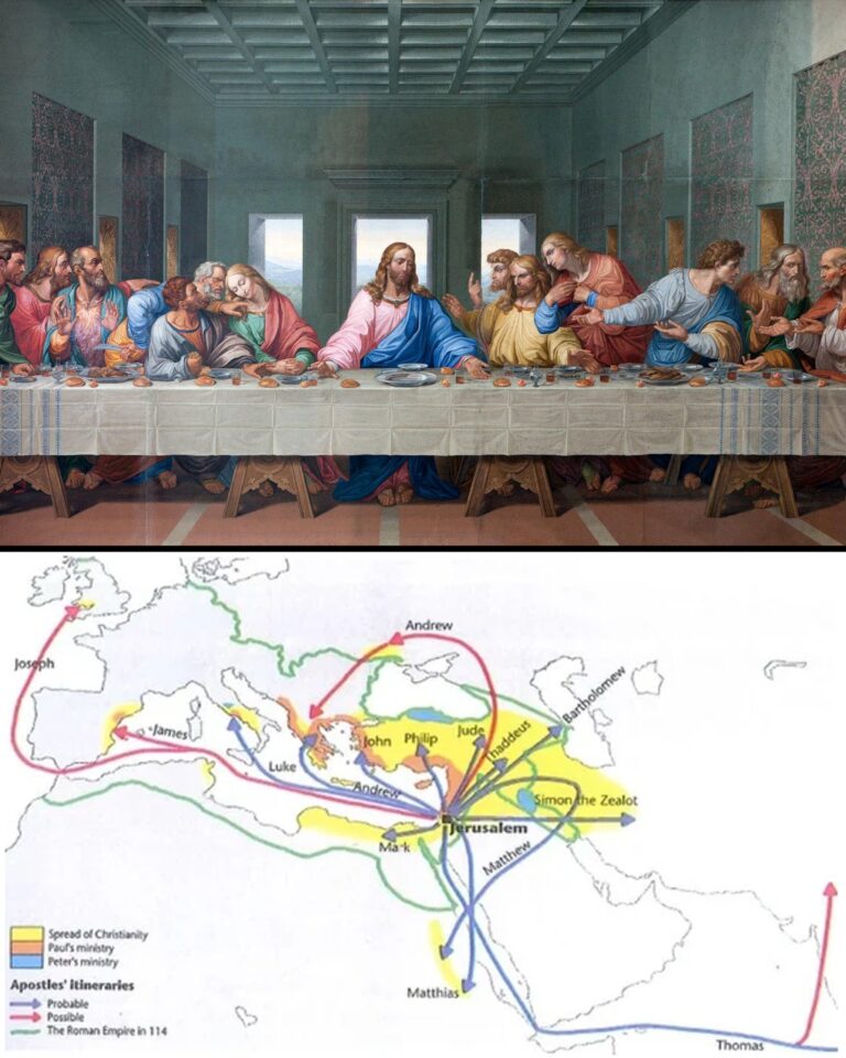 Map Showing Where The 12 Apostles of Jesus Christ Went After The Last ...